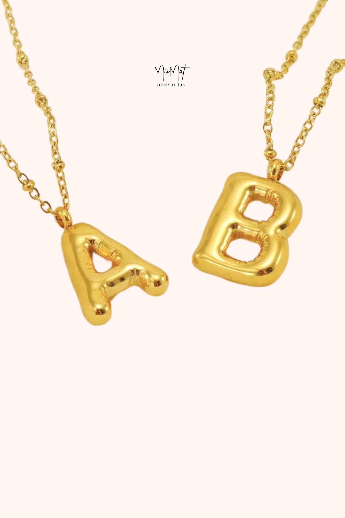 Collar Inicial Globo Dorado – MiiMat
